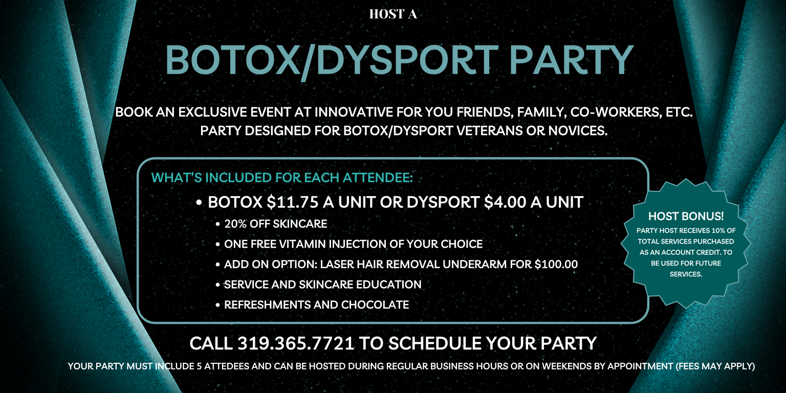Botox/Dysport Party - Innovative Aesthetics Medical Spa and Laser Center